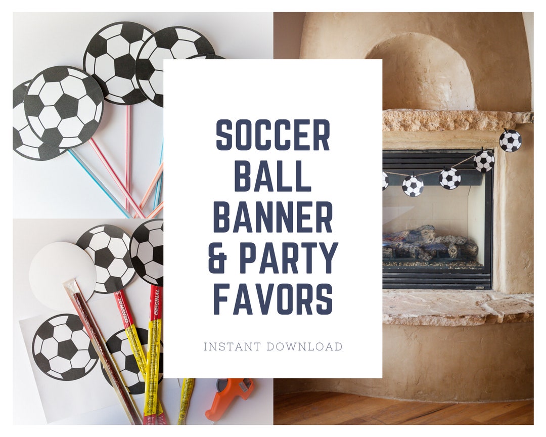 Printable Soccer Ball Banner: Birthday Party Decor (PDF) - Etsy