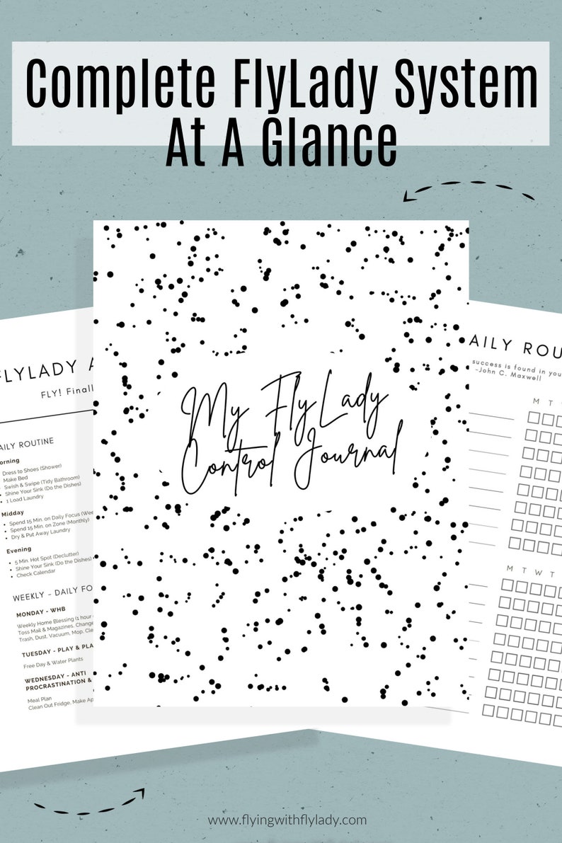 Flylady Control Journal: Complete System, Editable PDF (US Letter, A4 ...