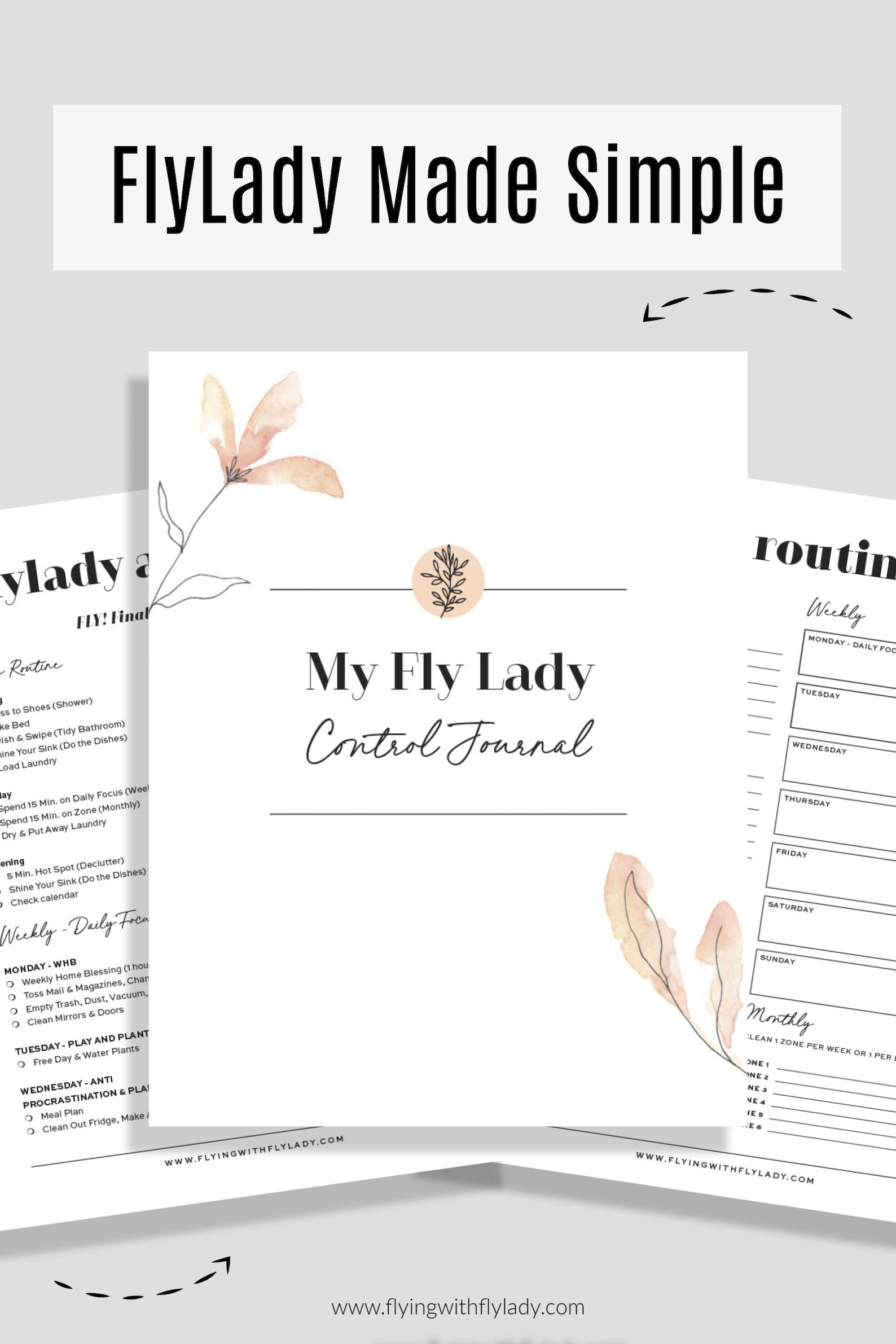 Flylady Control Journal Editable Flylady Cleaning Schedule - Etsy