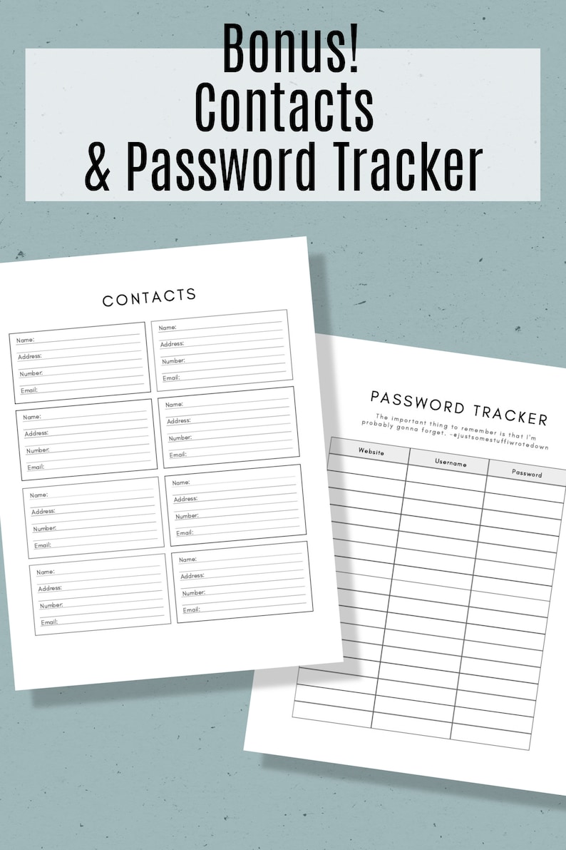 Flylady Control Journal: Complete System, Editable PDF (US Letter, A4 ...