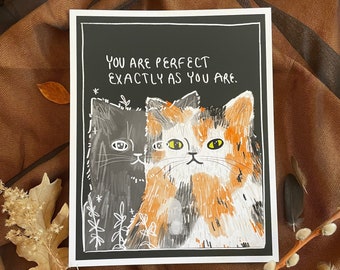 Happy to See You Cat Print Cat Art - Etsy