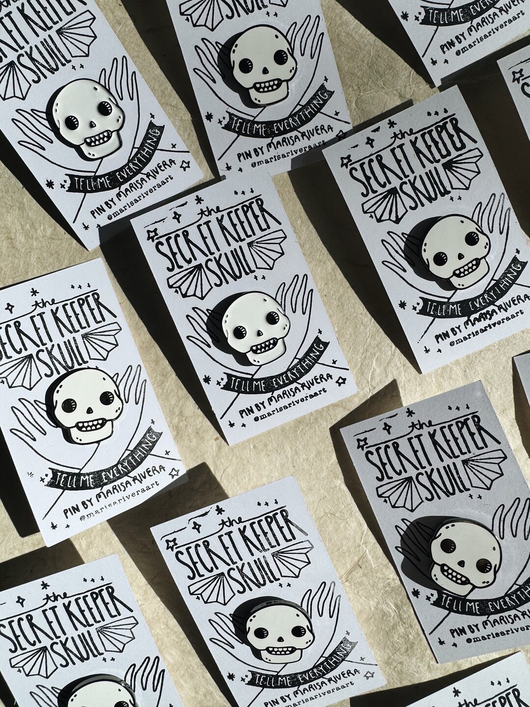 Skull Enamel Pin | the Secret Keeper Skull | Enamel Skull Pin | Seconds ...
