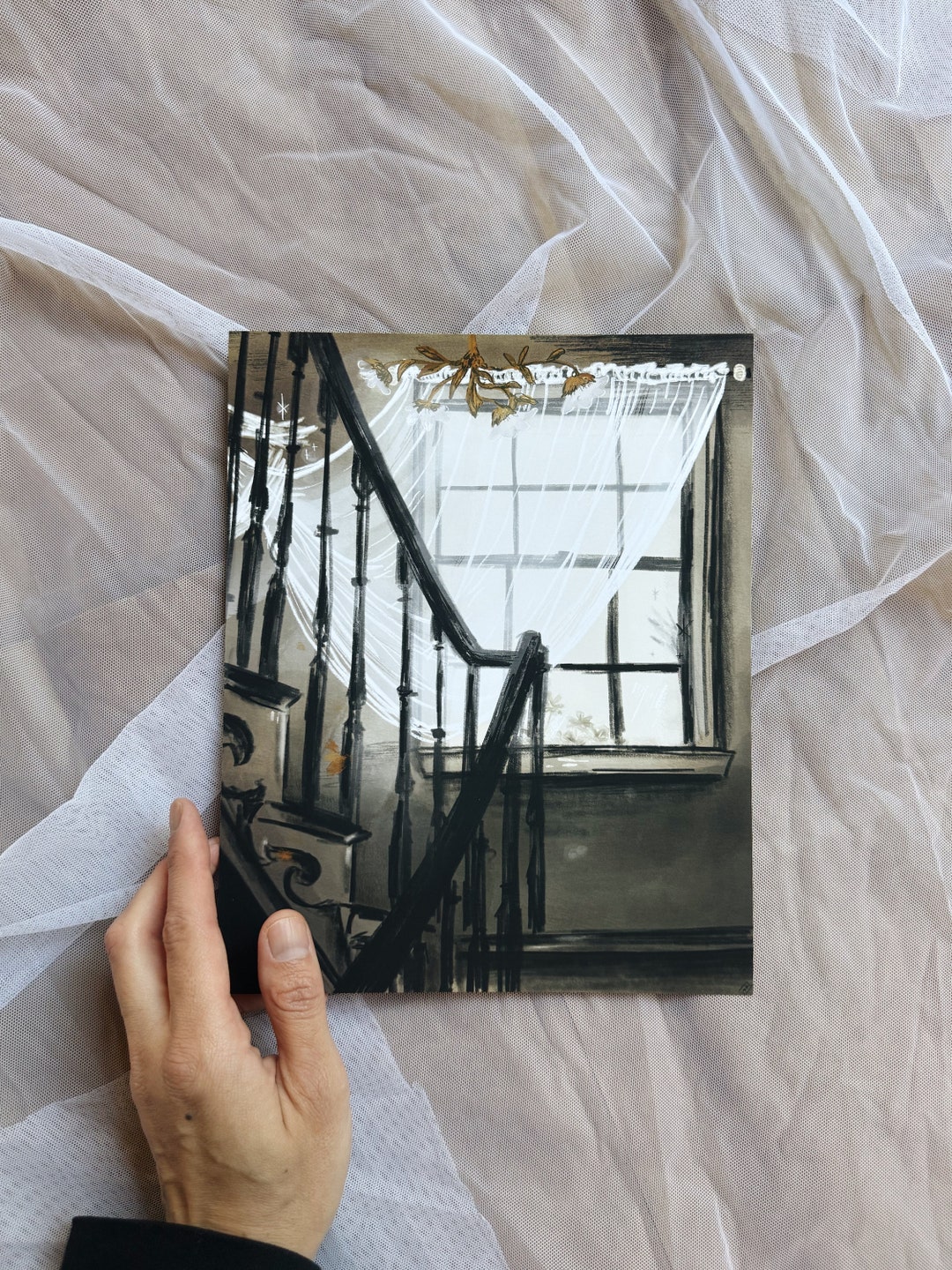 Witch in the Window Art Print | Ghost Art | Spooky Illustration Art ...