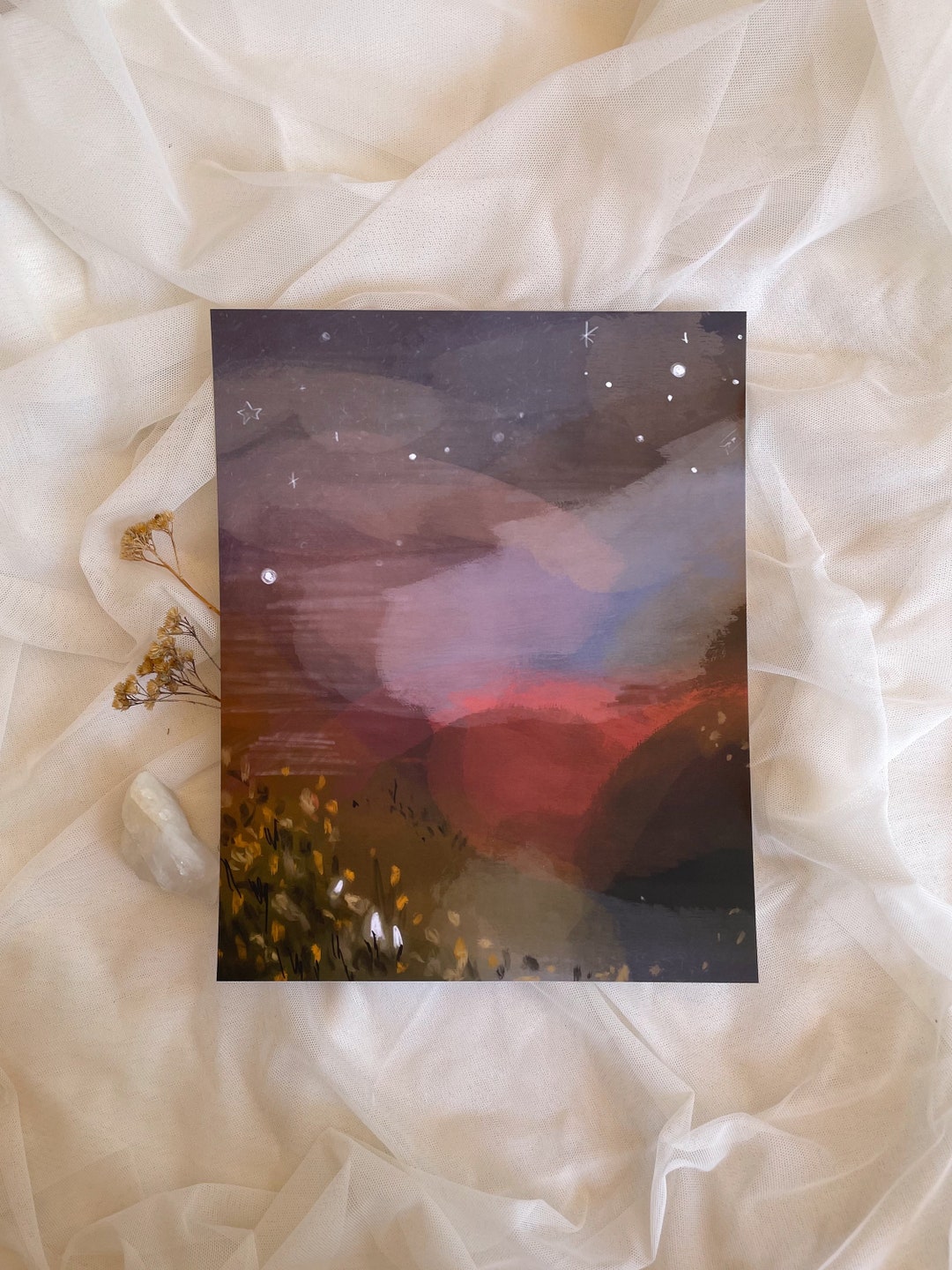 Let's Explore Art Print | Ghost Abstract Landscape Art | Haunting ...