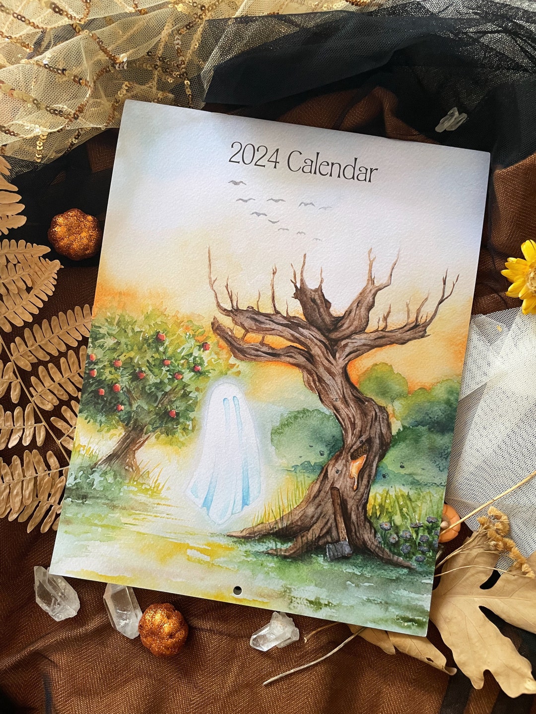 2024 Calendar Art Calendar Haunting Calendar Whimsigoth Goblincore ...