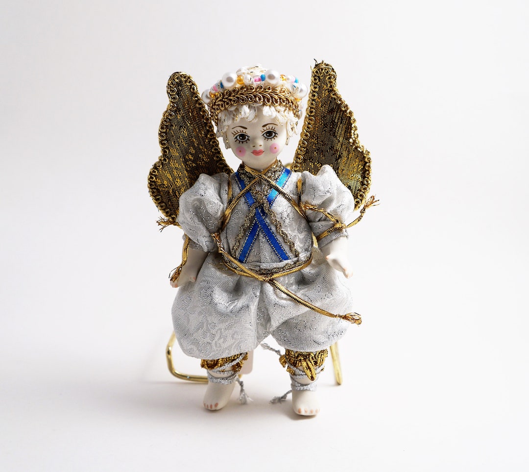 Collectible Angel Porcelain Doll 7" Tall - Etsy