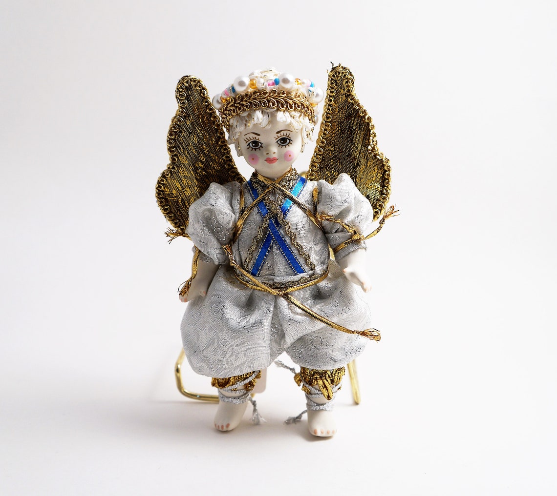 Collectible Angel Porcelain Doll 7" Tall - Etsy
