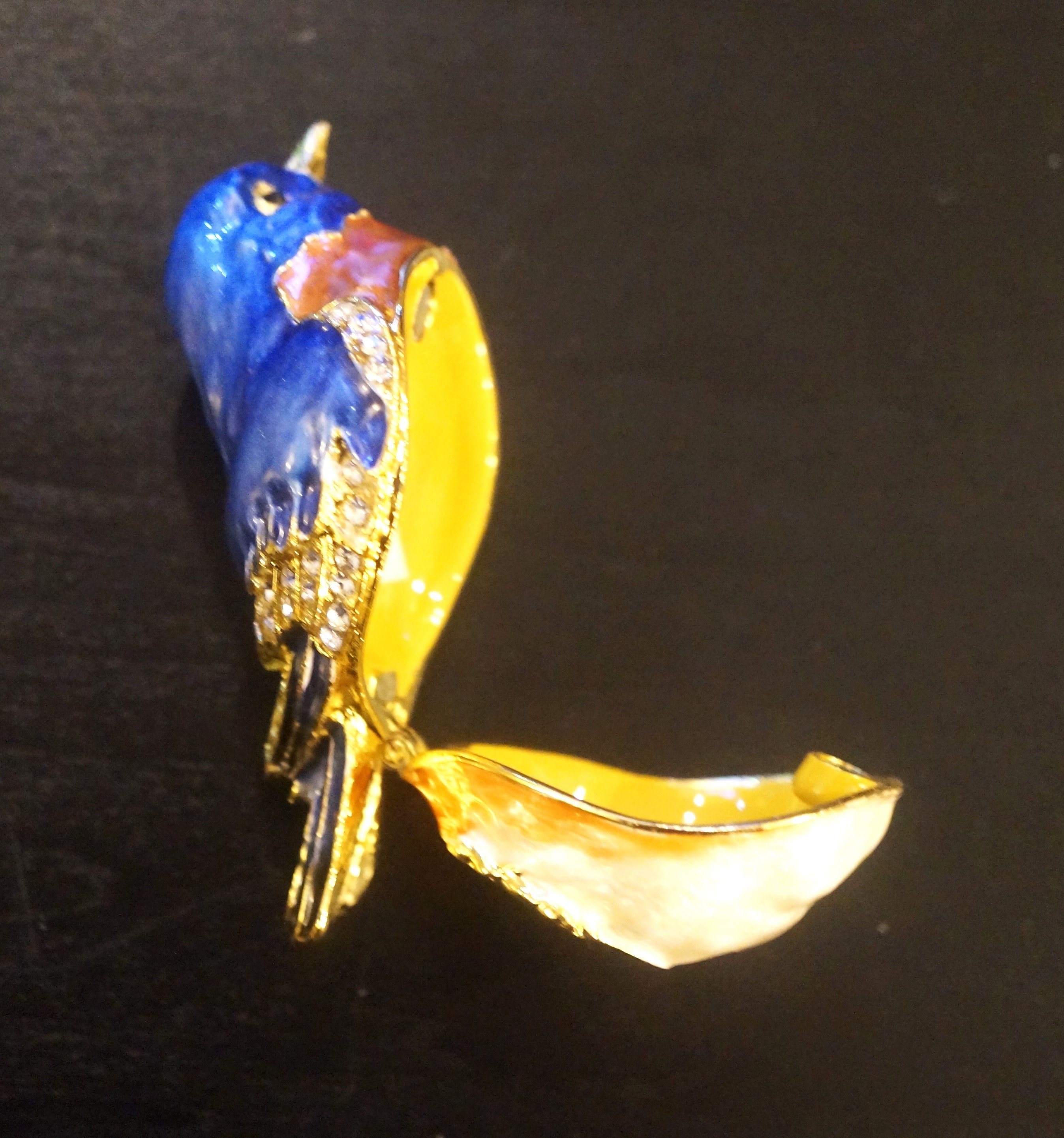 Faberge Style Box- Blue Bird - Etsy