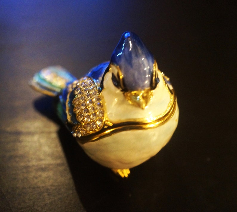 Faberge Style Box- Blue Bird - Etsy