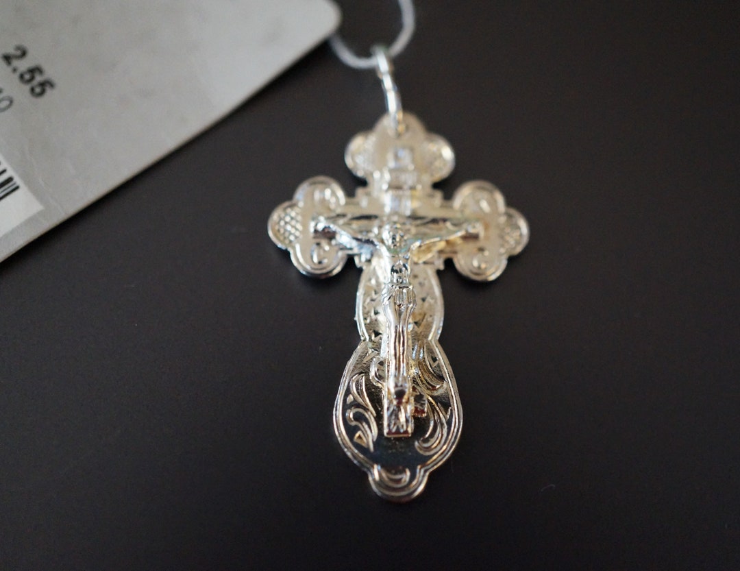 Silver Byzantine Orthodox Cross # 011 - Etsy
