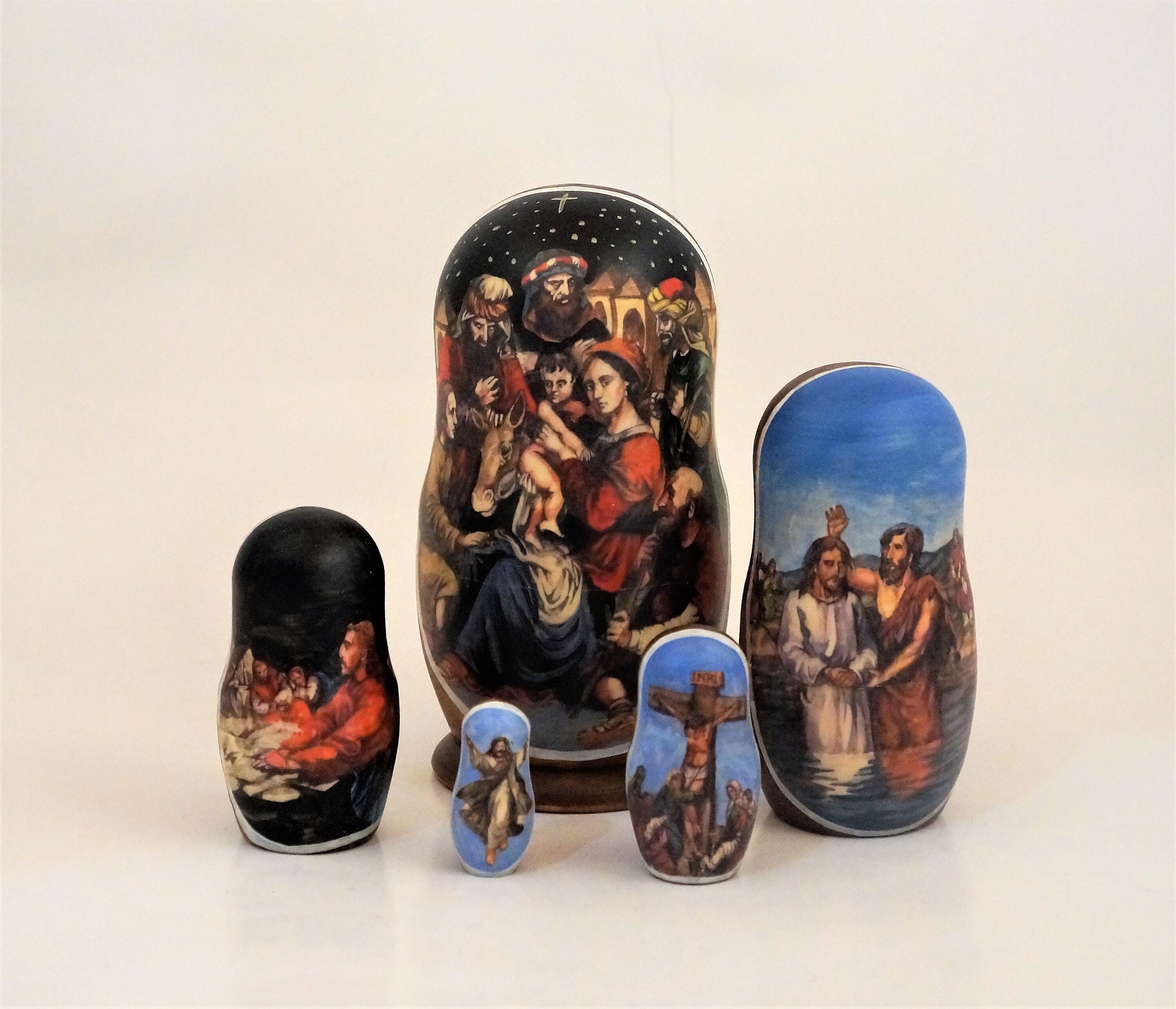 Nativity Scene Nesting Doll 7 Tall , Matryoshka, Christmas Decoration ...