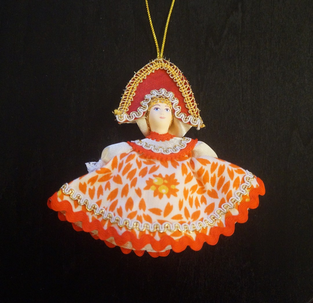 Collectible Ornament Russian Porcelain Doll 3.5 Tall - Etsy