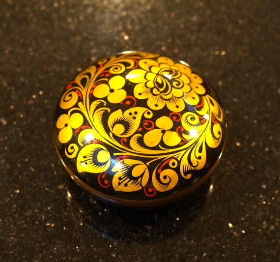 Wooden Hand Painted Russian Box khokhloma | Etsy