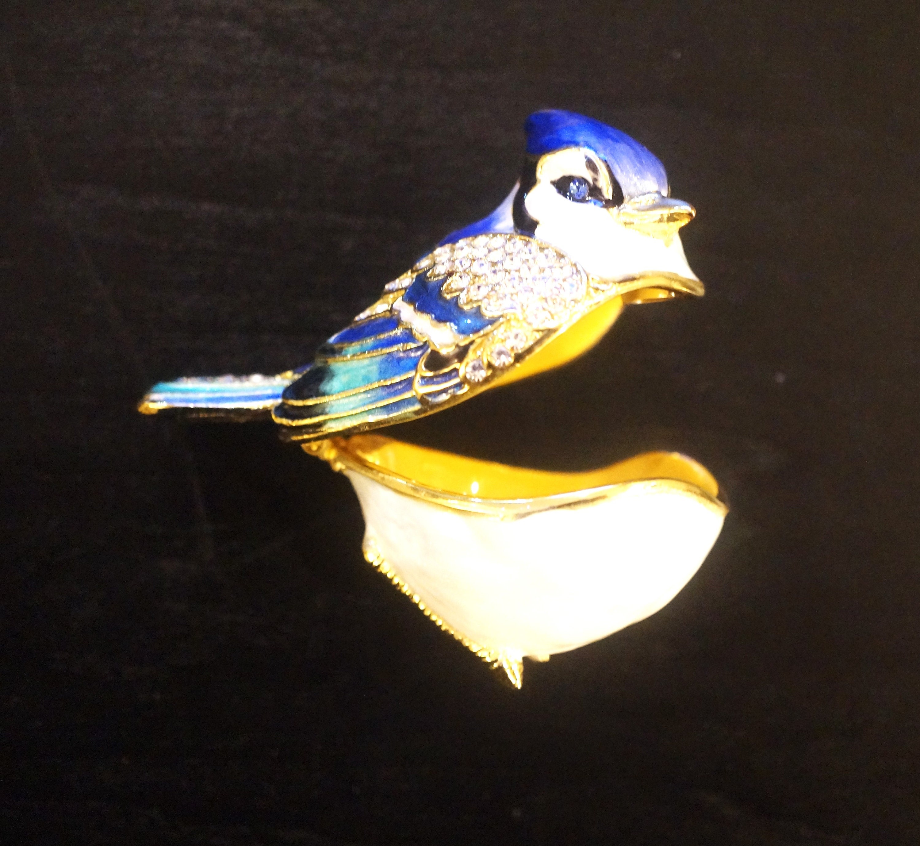 Faberge Style Box- Blue Bird - Etsy