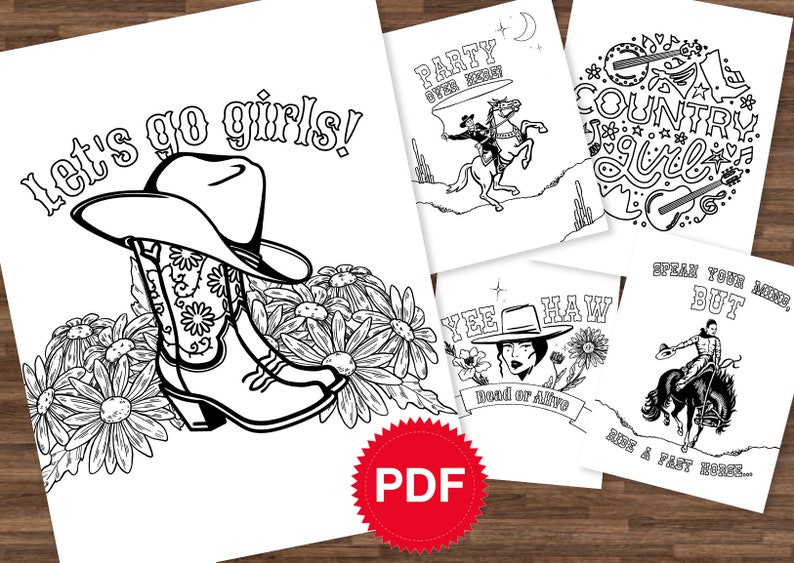 Printable Western Coloring Pages - Country Event - Bachelorette Party ...