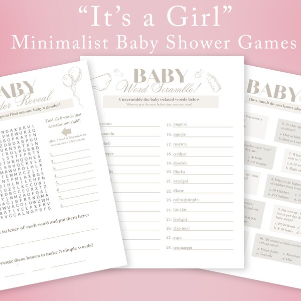 Gender Reveal Crossword - Etsy
