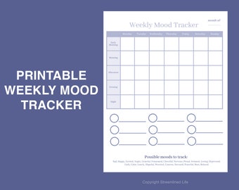 Daily Emotion Chart - Etsy