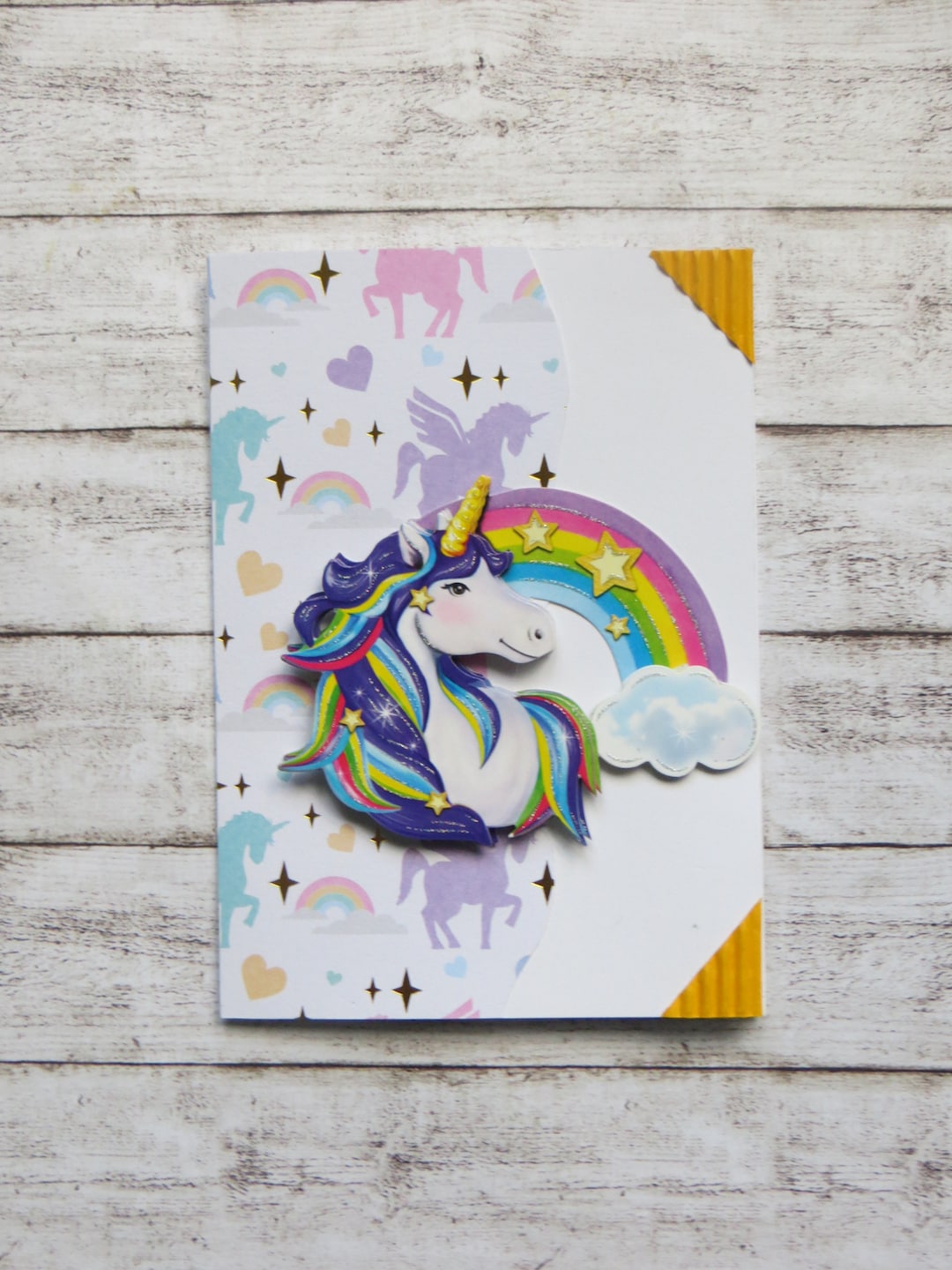 Greeting Card Unicorn Birthday School Enrollment - Etsy
