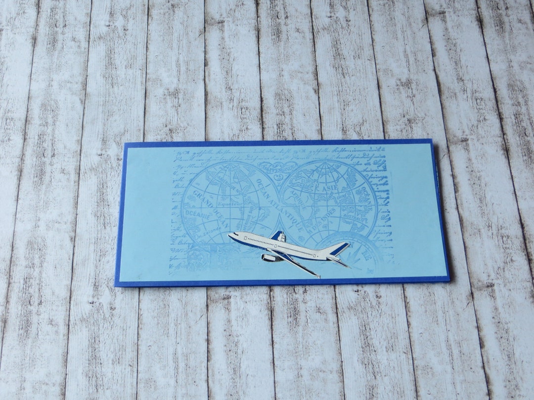 Gutscheinkarte für ein Flugticket, Reise,Geldgeschenk ...