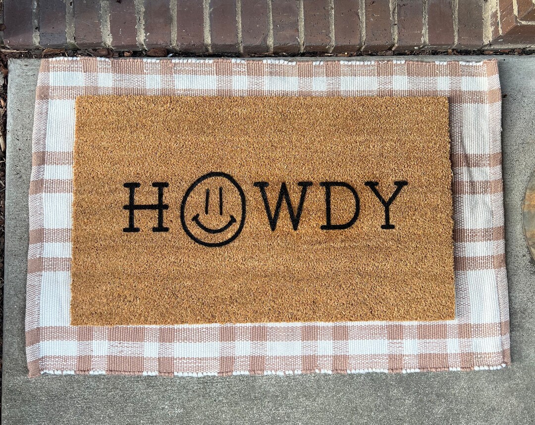 Smiley Face Door Mat Smile Doormat Fun Doormat Spring - Etsy