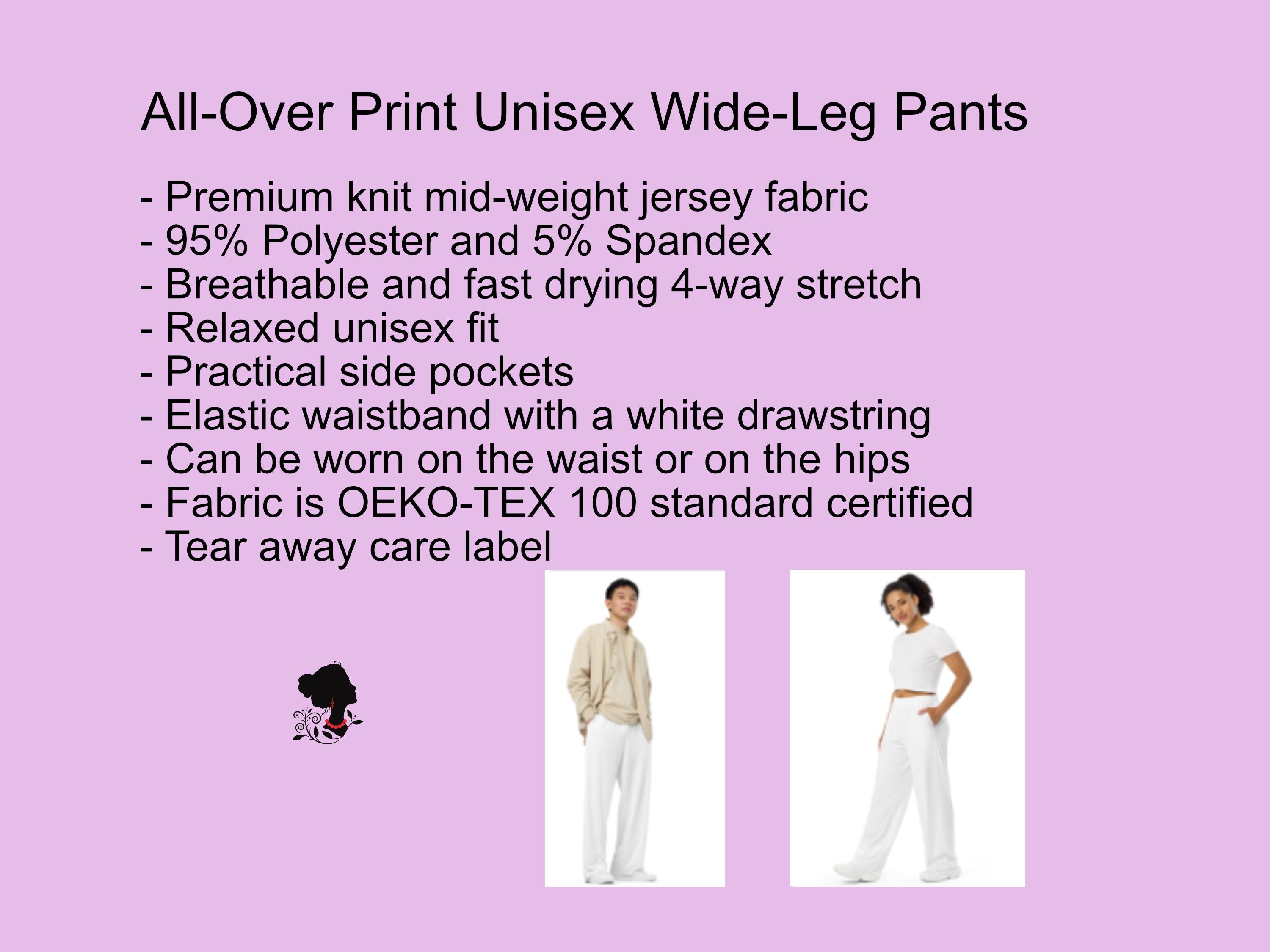 Smiley Face Pants, Unisex Wide-leg Elastic Waistband Trouser ...