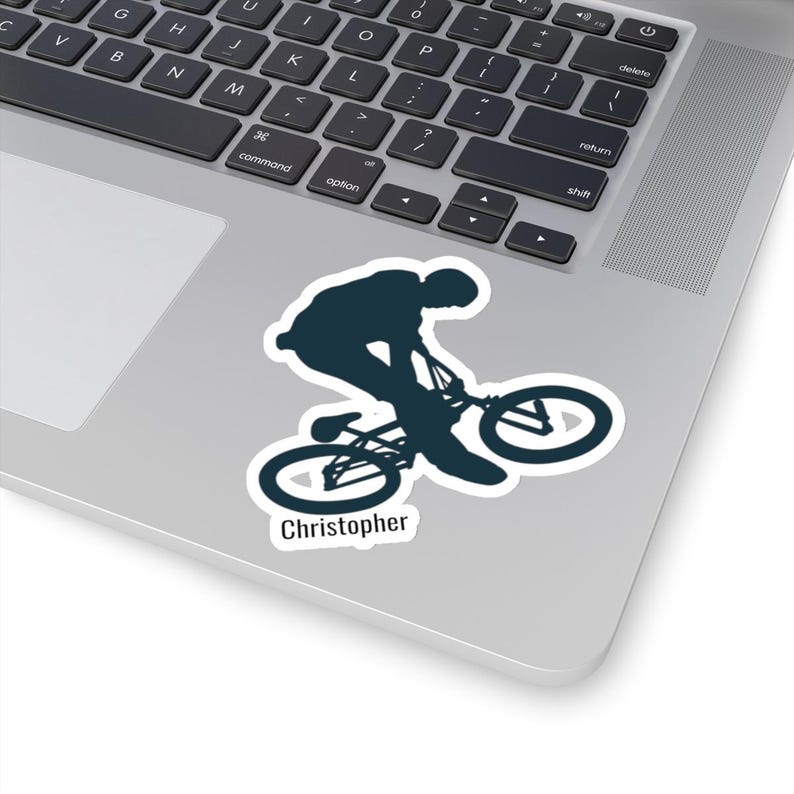 Personalized Stunt Bike Rider Stickers, Custom Name Stunt Cyclist Decal ...