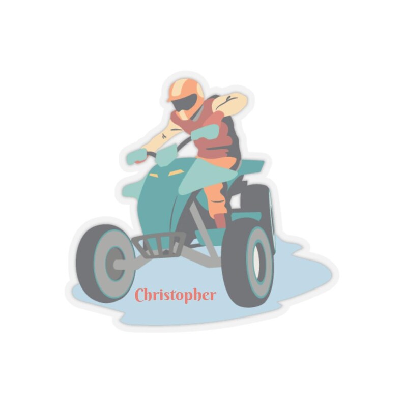 Custom Name ATV Rider Sticker, Personalized Decal, Off-road Vehicle ...