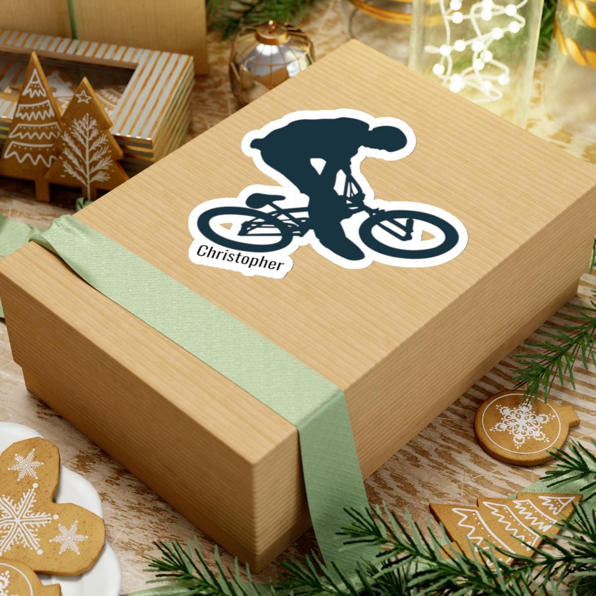 Personalized Stunt Bike Rider Stickers, Custom Name Stunt Cyclist Decal ...