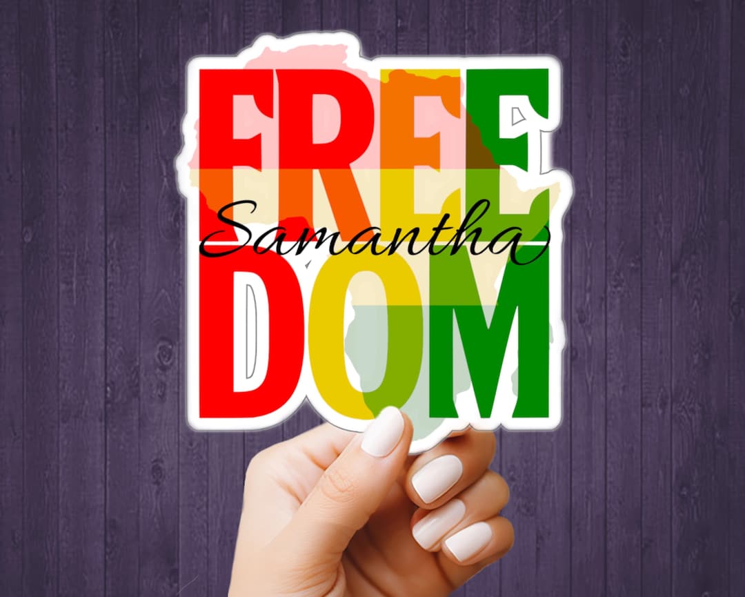 Personalized Freedom Sticker, Celebrate Black History Month, Planner ...