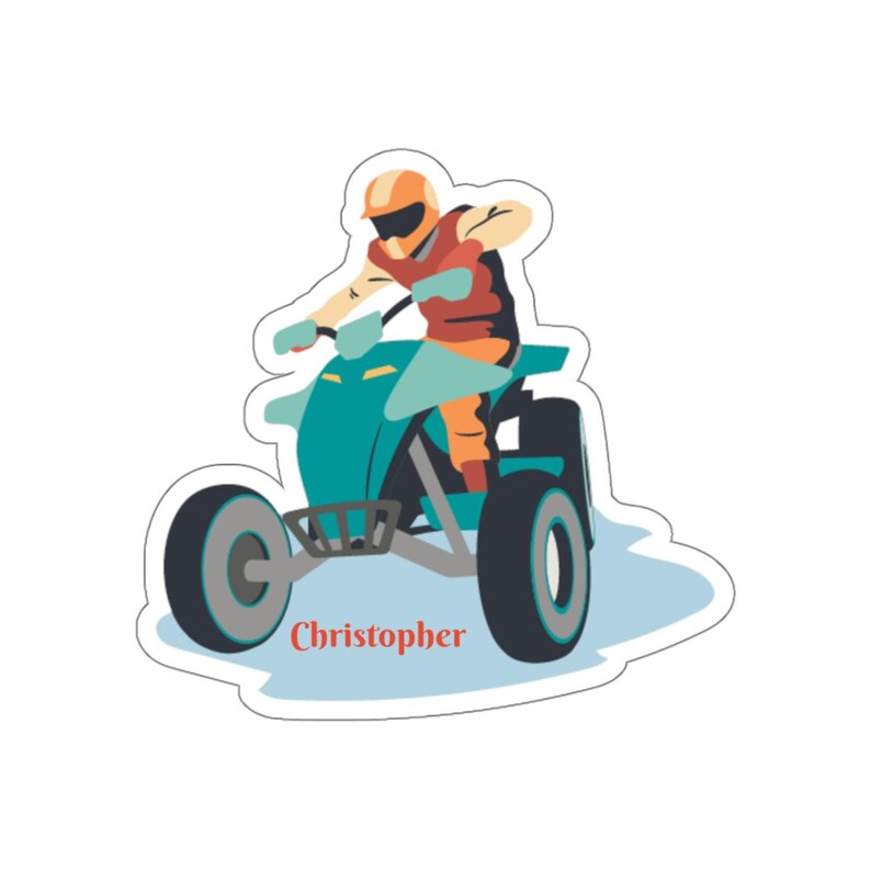 Custom Name ATV Rider Sticker, Personalized Decal, Off-road Vehicle ...