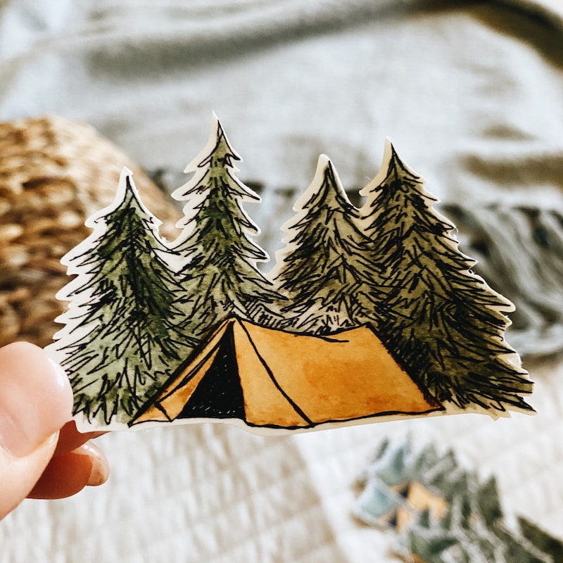 Tent Sticker - Etsy