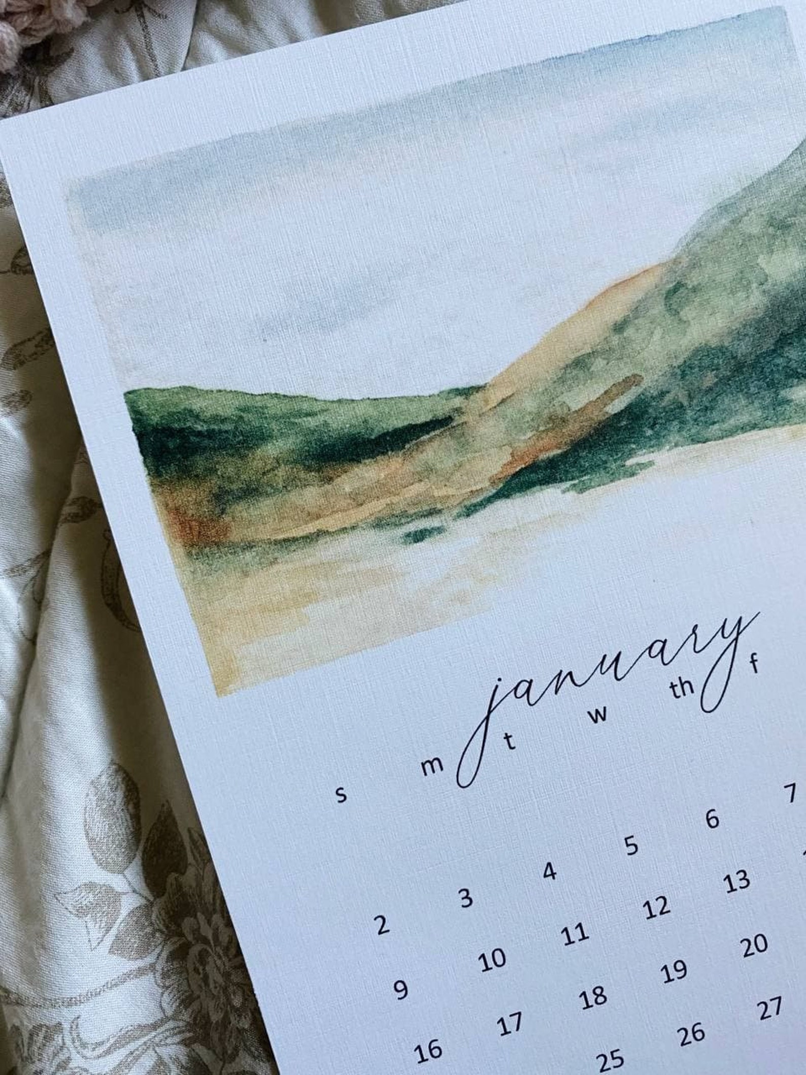 2026 Watercolor Landscape Calendar: California Nature Art, Desk or Wall ...