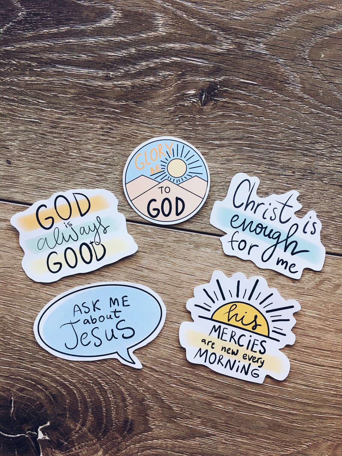 All About Jesus Sticker Pack 5 Waterproof Stickers decals | Etsy