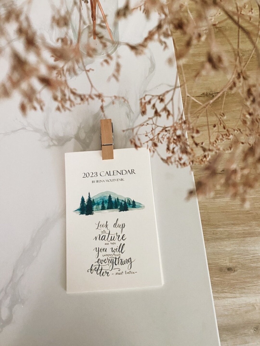 2024 Wall/desk Calendar Landscape Watercolor 12 Months Calendar Nature ...