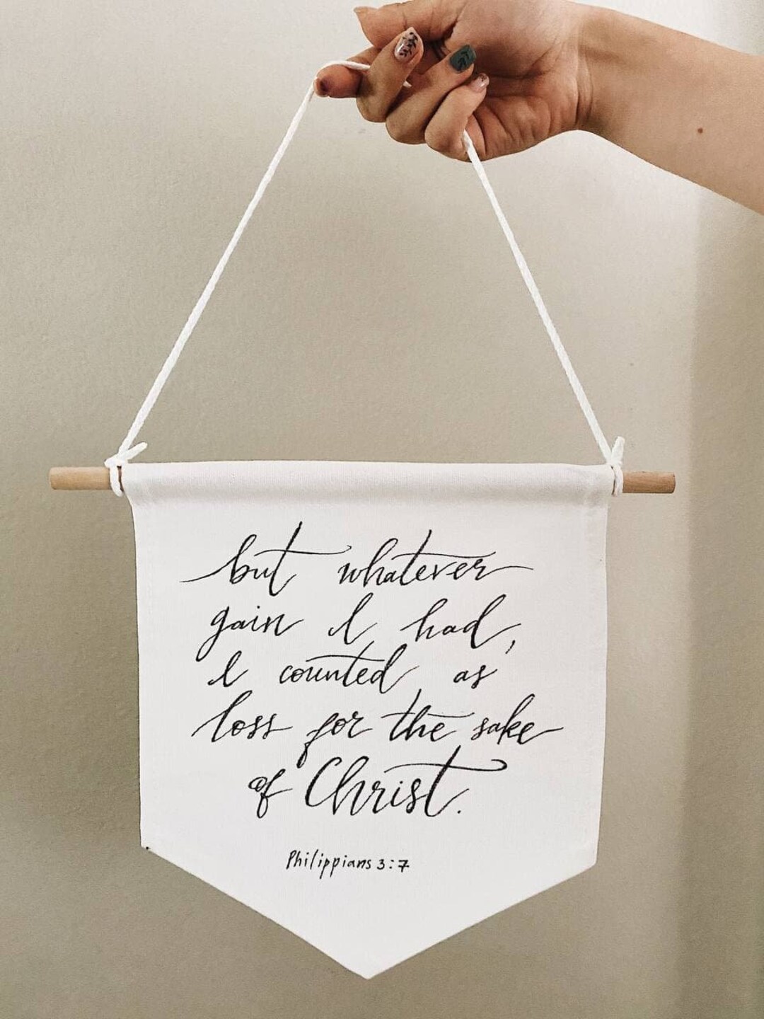 Custom Canvas Banner - Room Decor, Lettering, Bible Verse, Quote ...