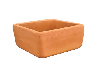 Square Clay Pot - Etsy