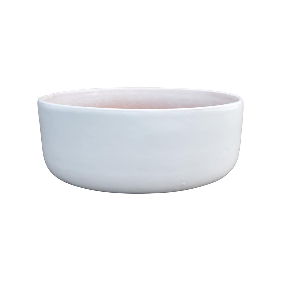Gloss White Straight Bowl Planter Indoor Modern Flower Pot - Etsy