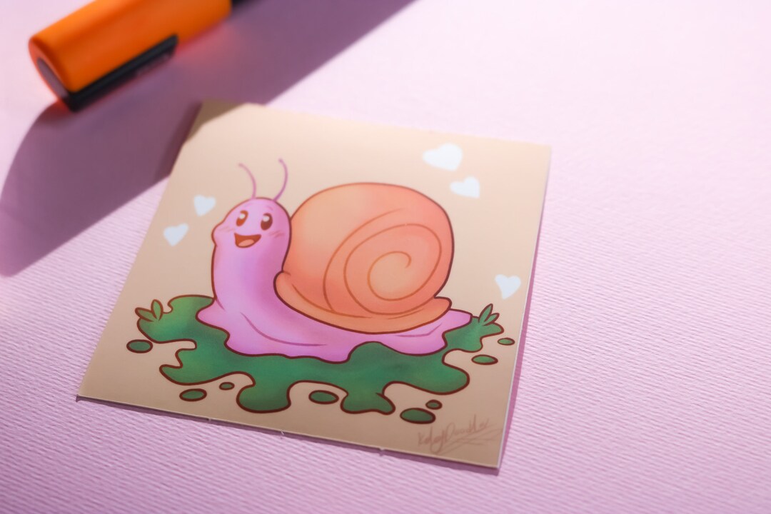 3 the Snail Satin Matte Sticker - Etsy