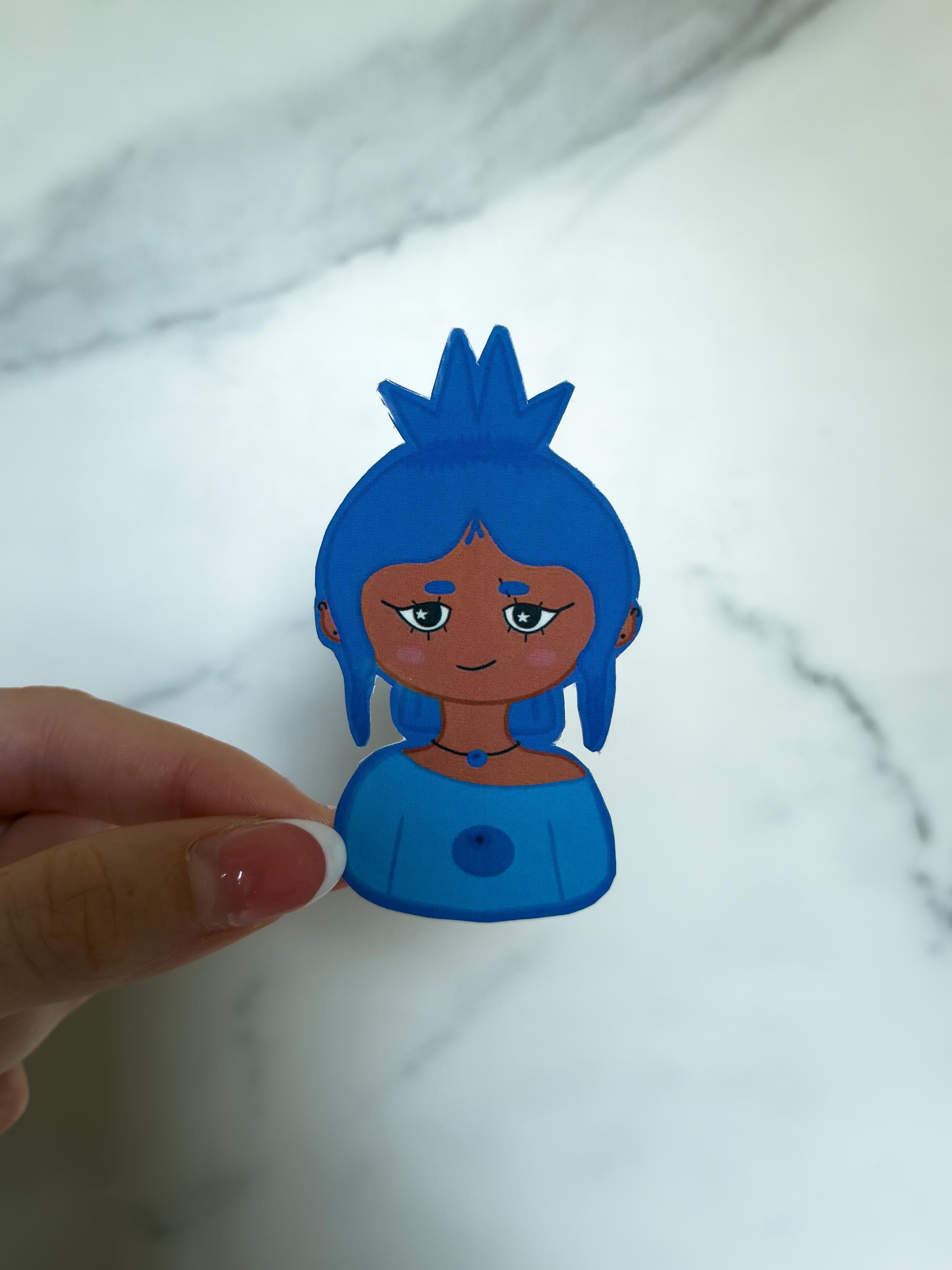 Blueberry Girl Sticker | Fruit Series - Etsy