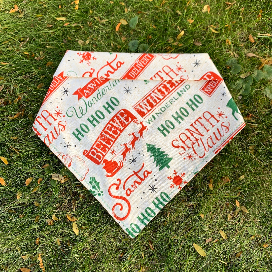 SANTA Bandana - 100% Cotton Canvas - Etsy