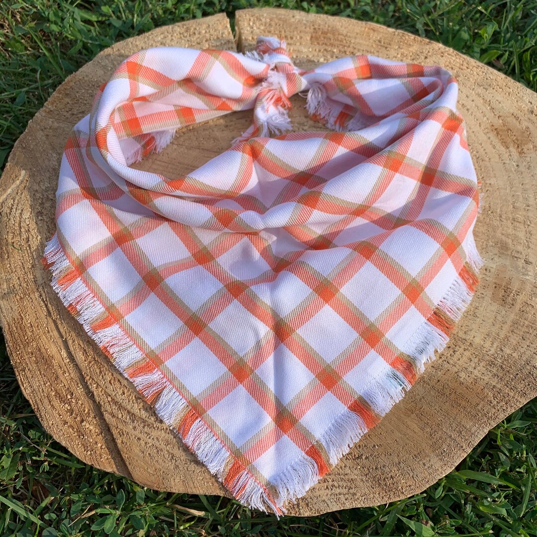 PEACHY FALL Plaid Flannel Bandana - Light Weight, Spring Flannel - Etsy