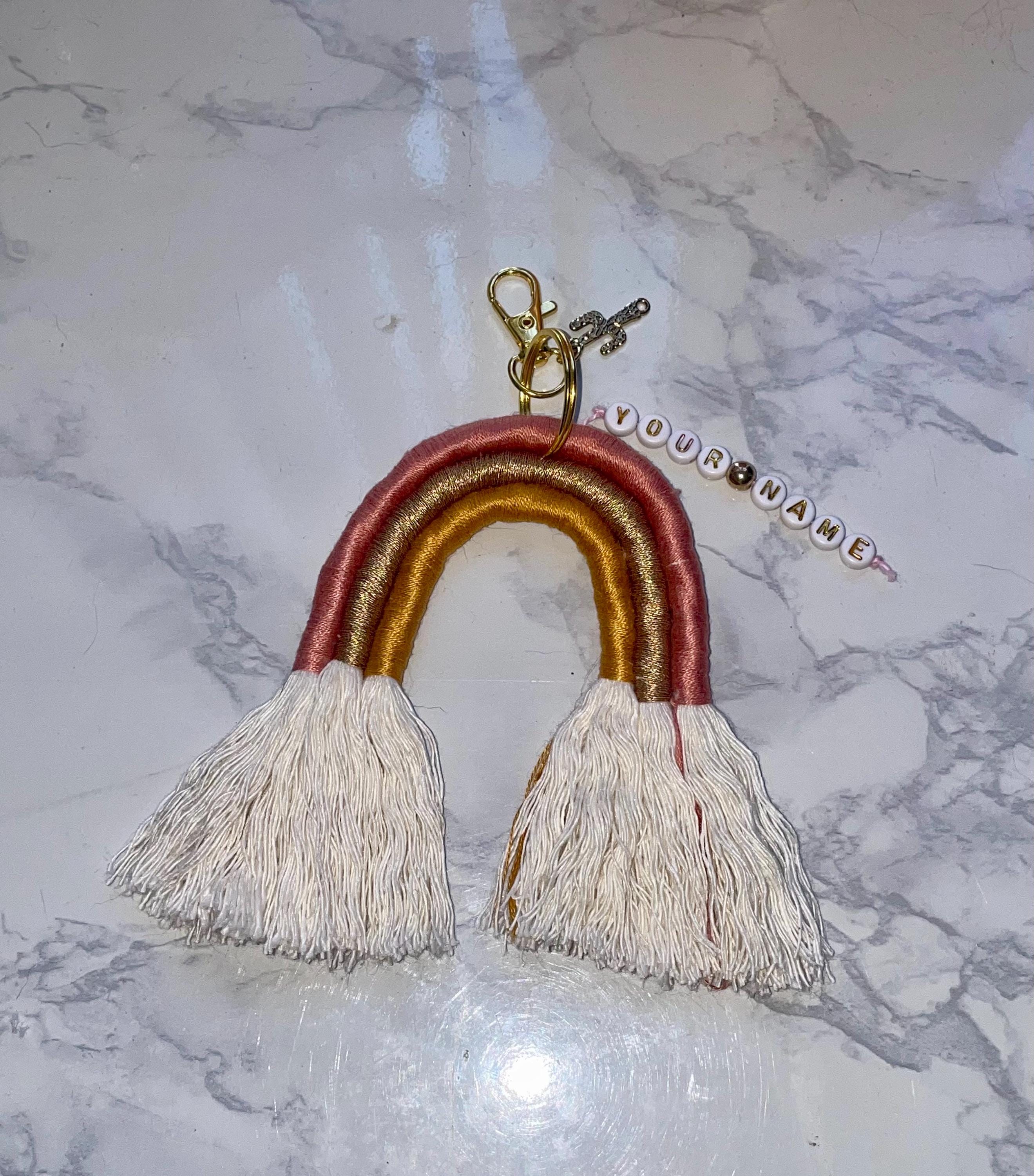 DESERT COLLECTION | Macrame Rainbow Keychains | Macrame Rainbows ...