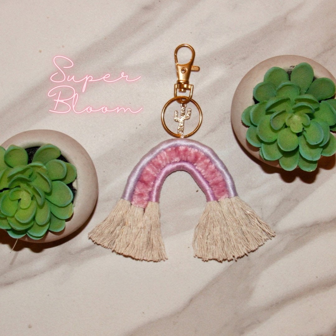 DESERT COLLECTION | Macrame Rainbow Keychains | Macrame Rainbows ...