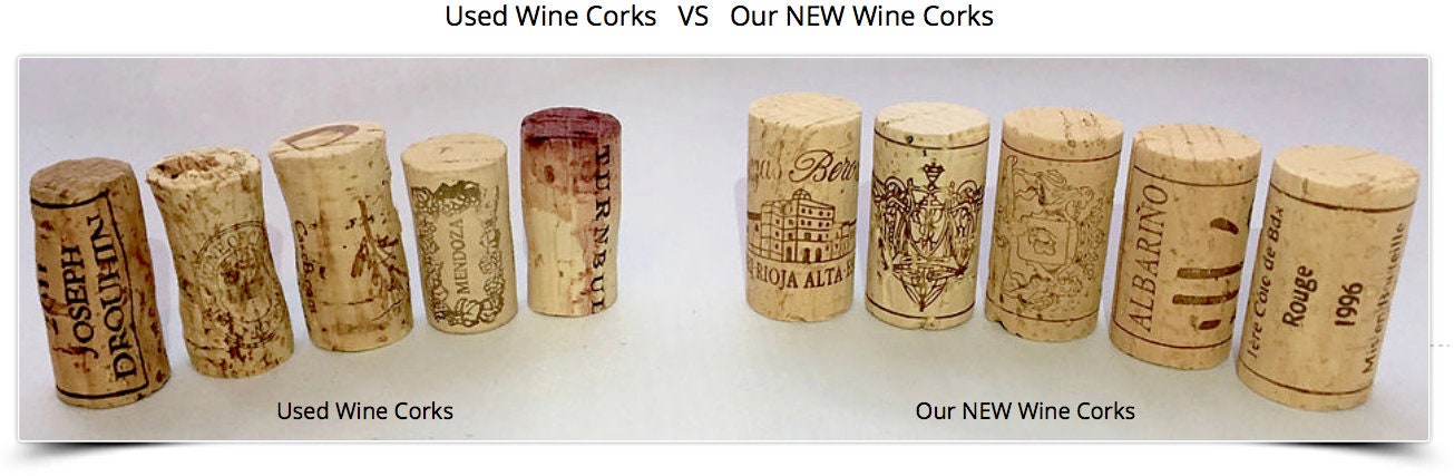 Wine Corks New Authentic Natural Printed Winery Marked DIY | Etsy