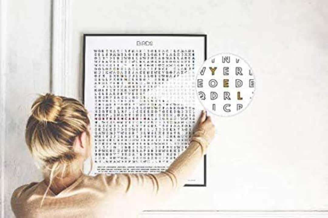 Birds of North America, Word Search Wall Art Poster Print, Unique ...