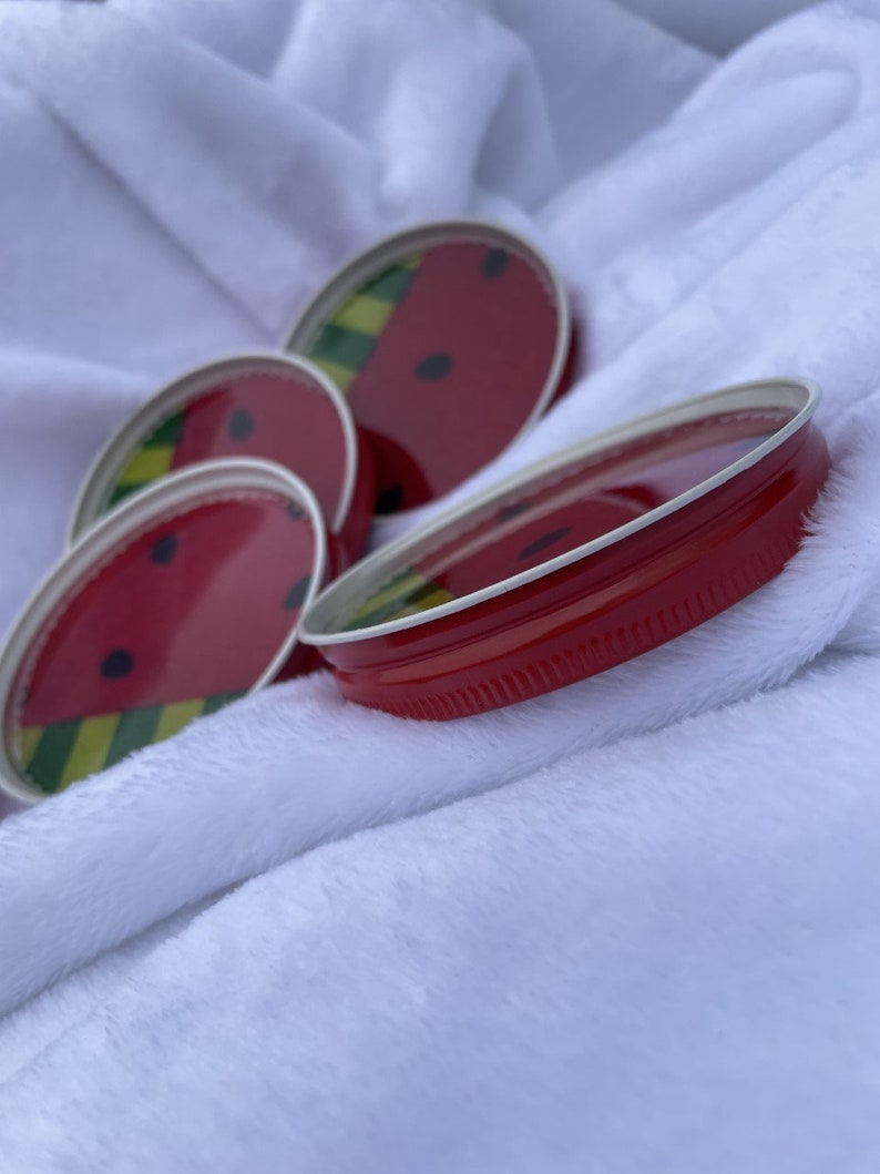 Watermelon and Resin Mason Jar Lid Coaster Set - Etsy
