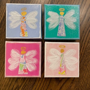 Mg Angels-made to Order-4x4 or 6x6 & Incl. Color in Comments-lt. Pink ...