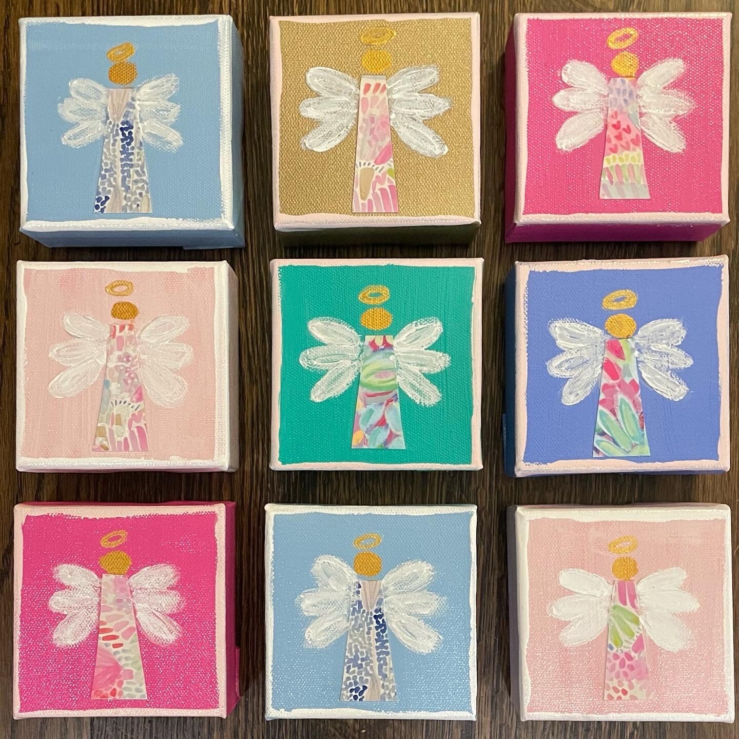 Mg Angels-made to Order-4x4 or 6x6 & Incl. Color in Comments-lt. Pink ...