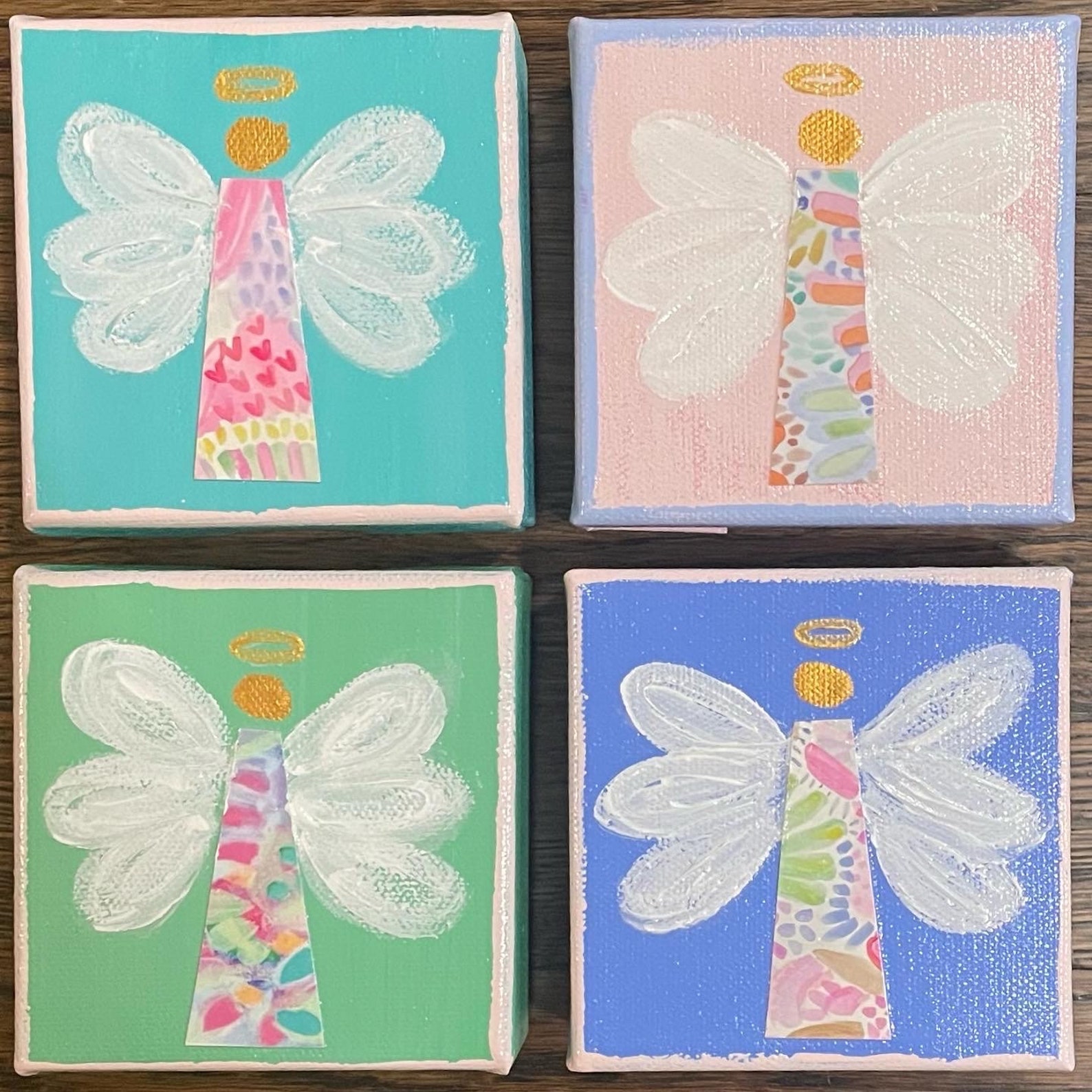 Mg Angels-made to Order-4x4 or 6x6 & Incl. Color in Comments-lt. Pink ...
