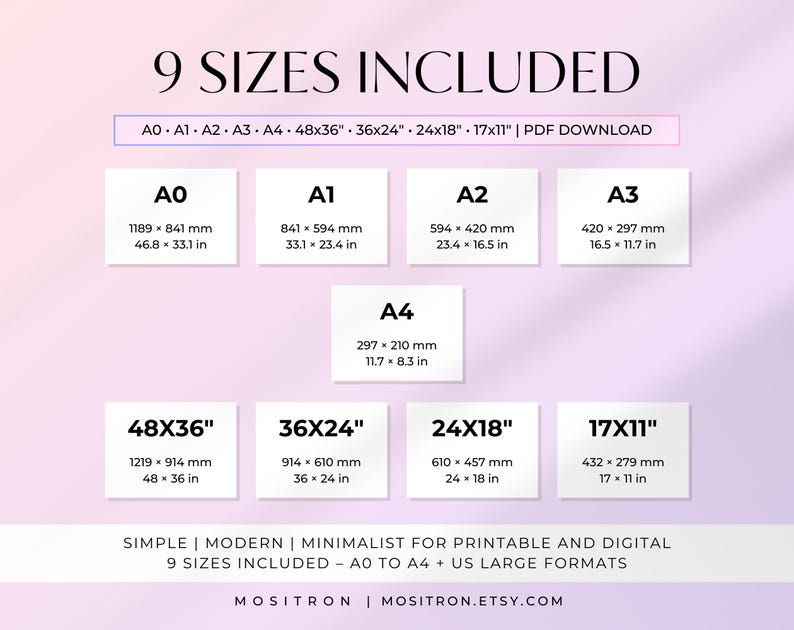 2025-2026 Yearly Wall Planner | Pastel Rainbow Color Palette | Large ...